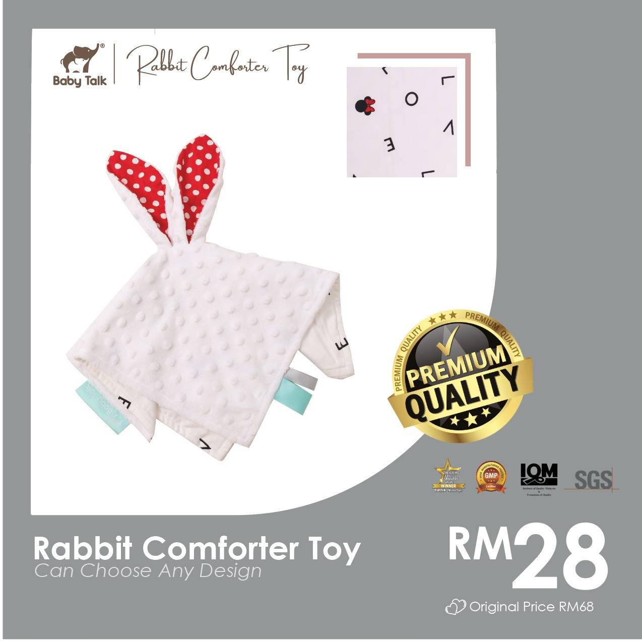 Clear Stock Promotion - Rabbit Comforter Toy
